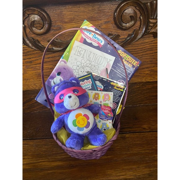 Care Bears | Toys | Plush Harmony Bear Superhero Care Bears Gift Basket ...